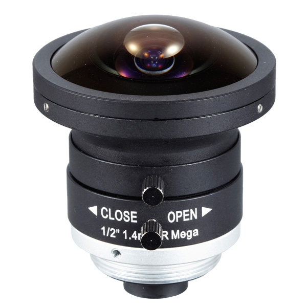 1/2" 1.4mm Megapixe C/CS Mount 182degree IR Fisheye Lens, 5MP Panoramic ...