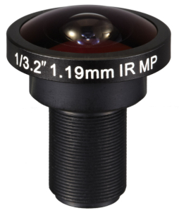 1/3.2" 1.19mm 5Megapixel S-mount M12 Mount 185degree IR Fisheye Lens ...