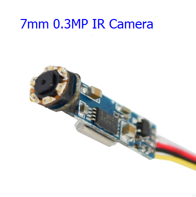 Super mini IR camera module for endoscope, 7mm wide, 1/5" CMOS, 420TVL ...