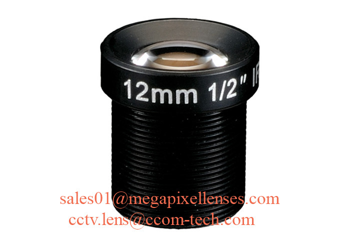 1/2" 12mm F1.6 2Megapixel M12x0.5 mount IR board lens, 12mm MTV lens ...