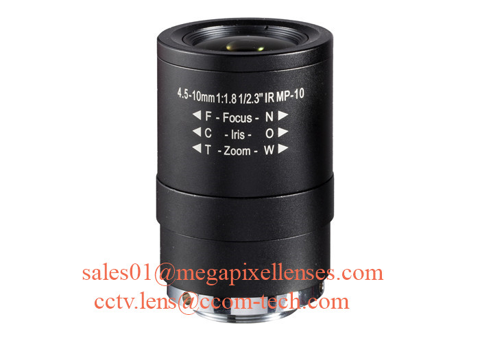 1/2.3" 4.5-10mm F1.8 10MP 4K CS mount Manual/DC Auto IRIS IR Vari-focal ...