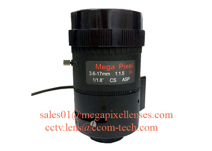1/1.8" 3.6-17mm F1.5 3MP/6MP/4K CS Mount DC Auto IRIS Manual Zoom IR ...